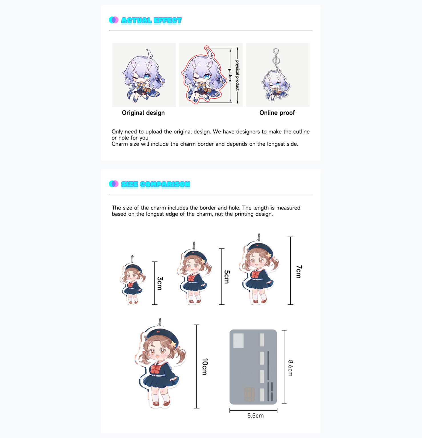 Custom Clear Acrylic Keychains - Wooacry