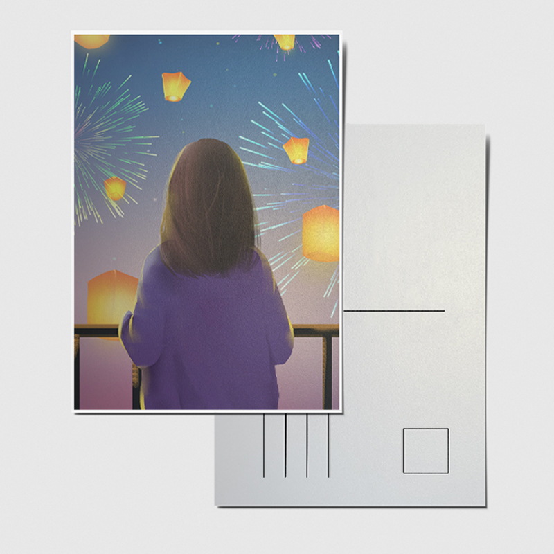 Custom Pearl Paper Postcards 10Pcs/set - Wooacry old version