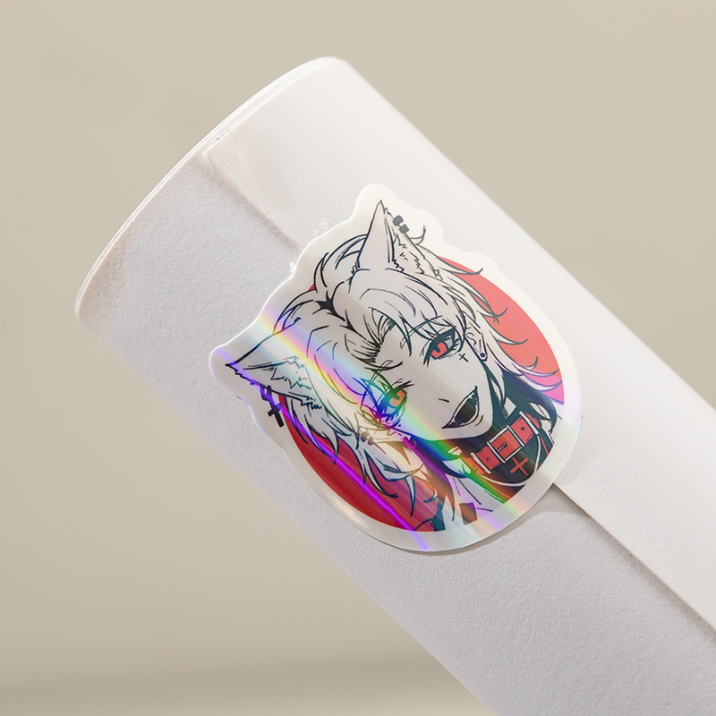 Custom Holographic Die Cut Stickers 8Pcs/set - Wooacry