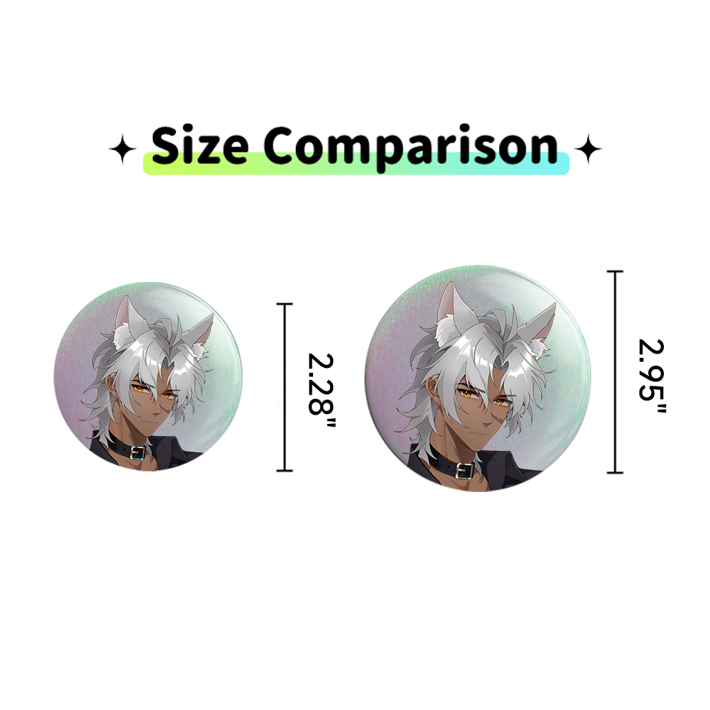 Custom Colorful Reflective Glitter Holographic Badges - Wooacry