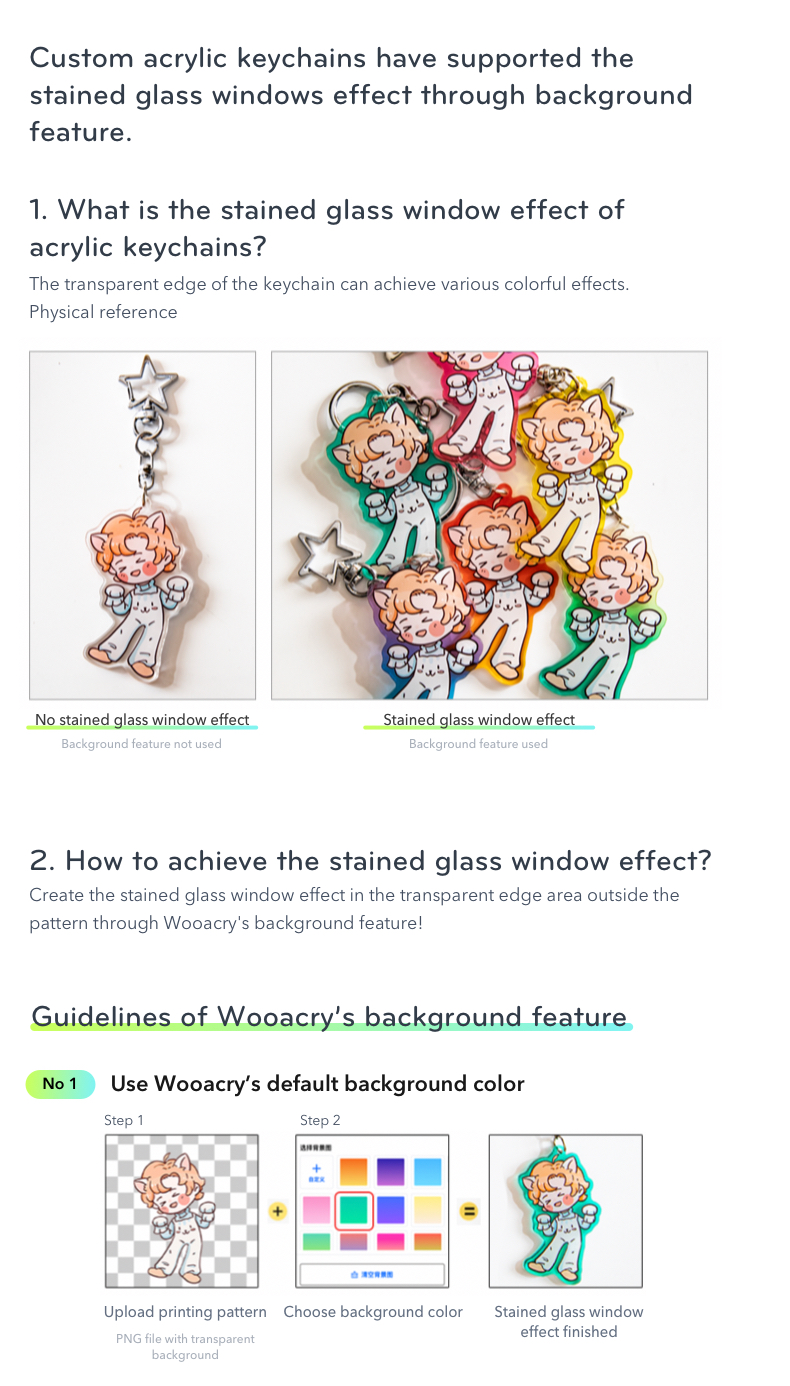 Custom Acrylic Stained Glass Keychains - Wooacry