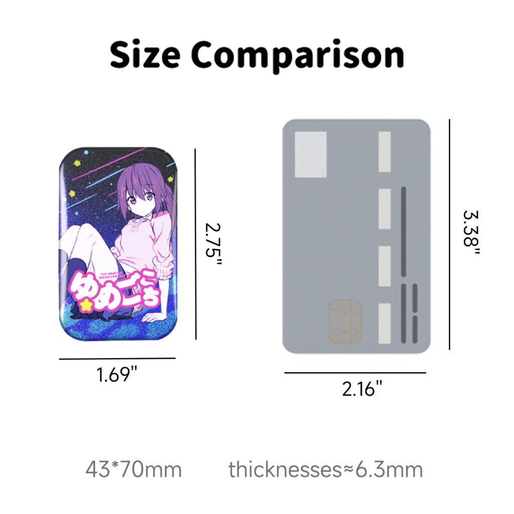 Custom Silver Glitter Holographic Rectangular Badges - Wooacry