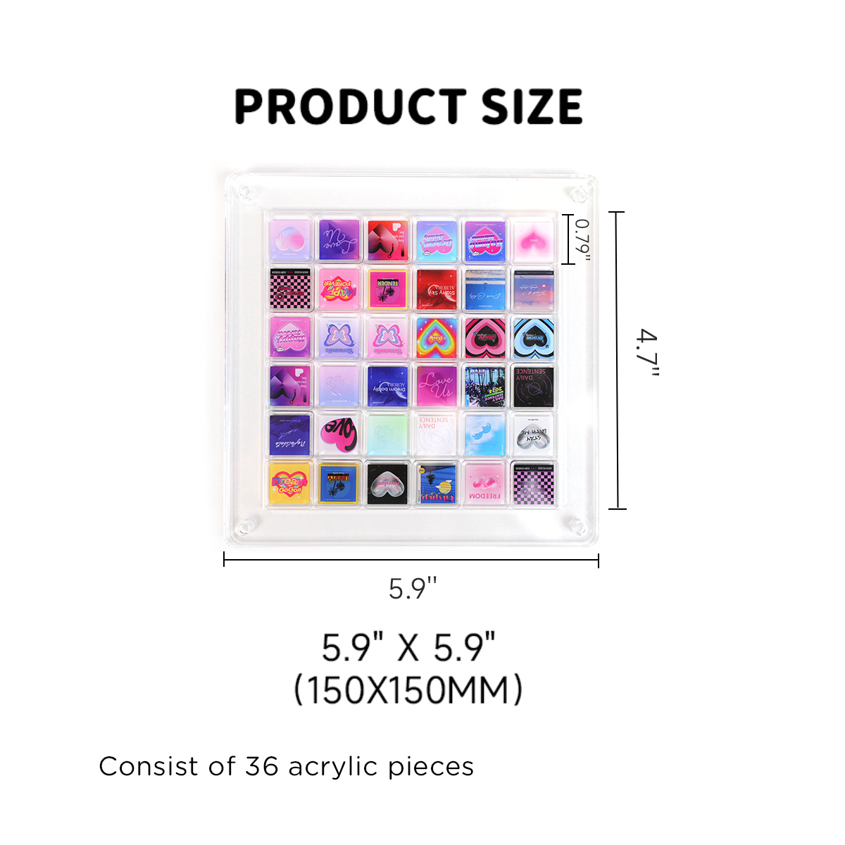 Custom Album Covers Acrylic Shaker Charm Stand - Wooacry