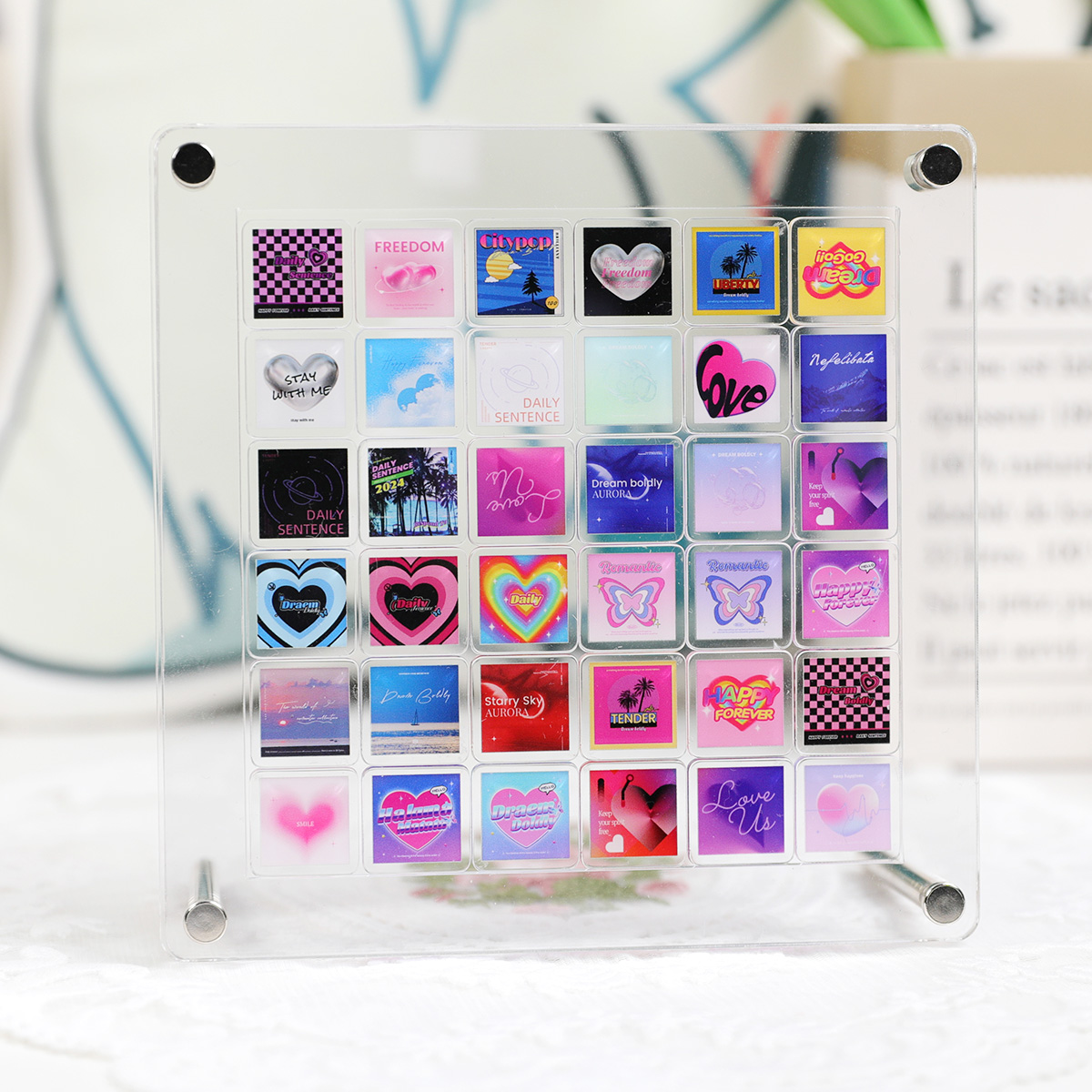 Custom Album Covers Acrylic Shaker Charm Stand - Wooacry