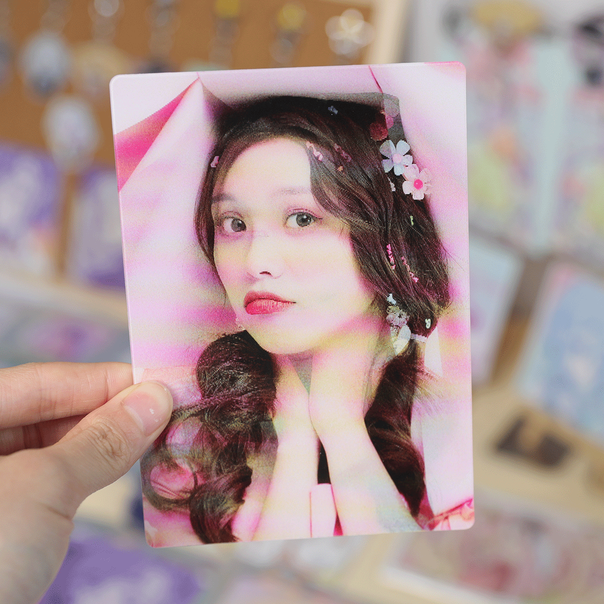 Custom Idol Meme Transformation Lenticular Card Wooacry