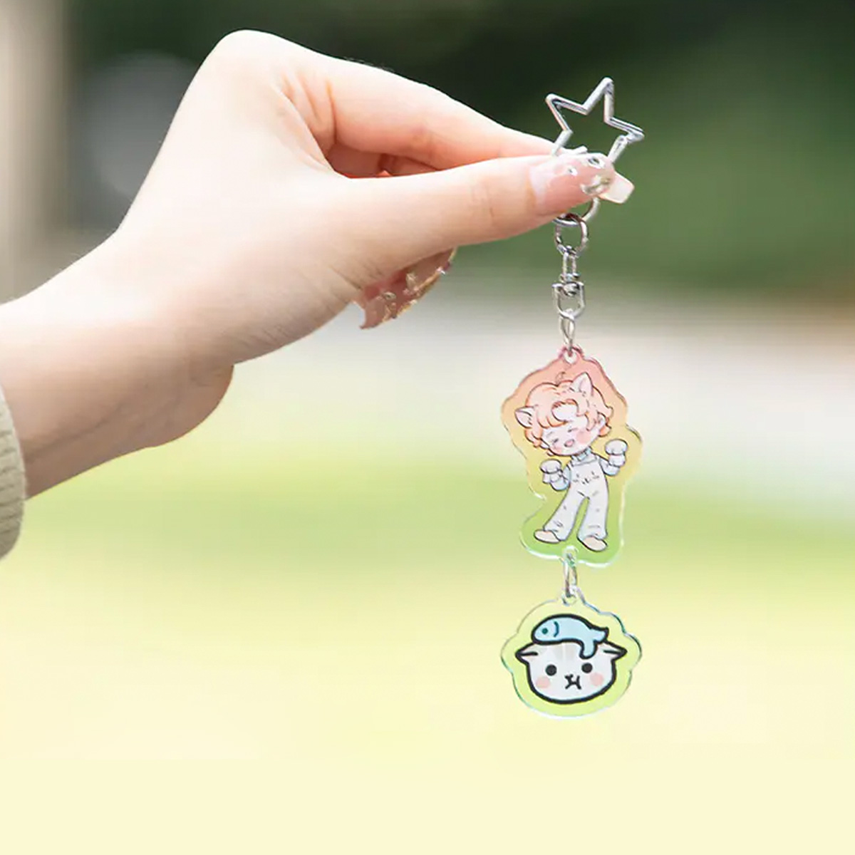 Custom Rainbow Connected Acrylic Keychains - Wooacry