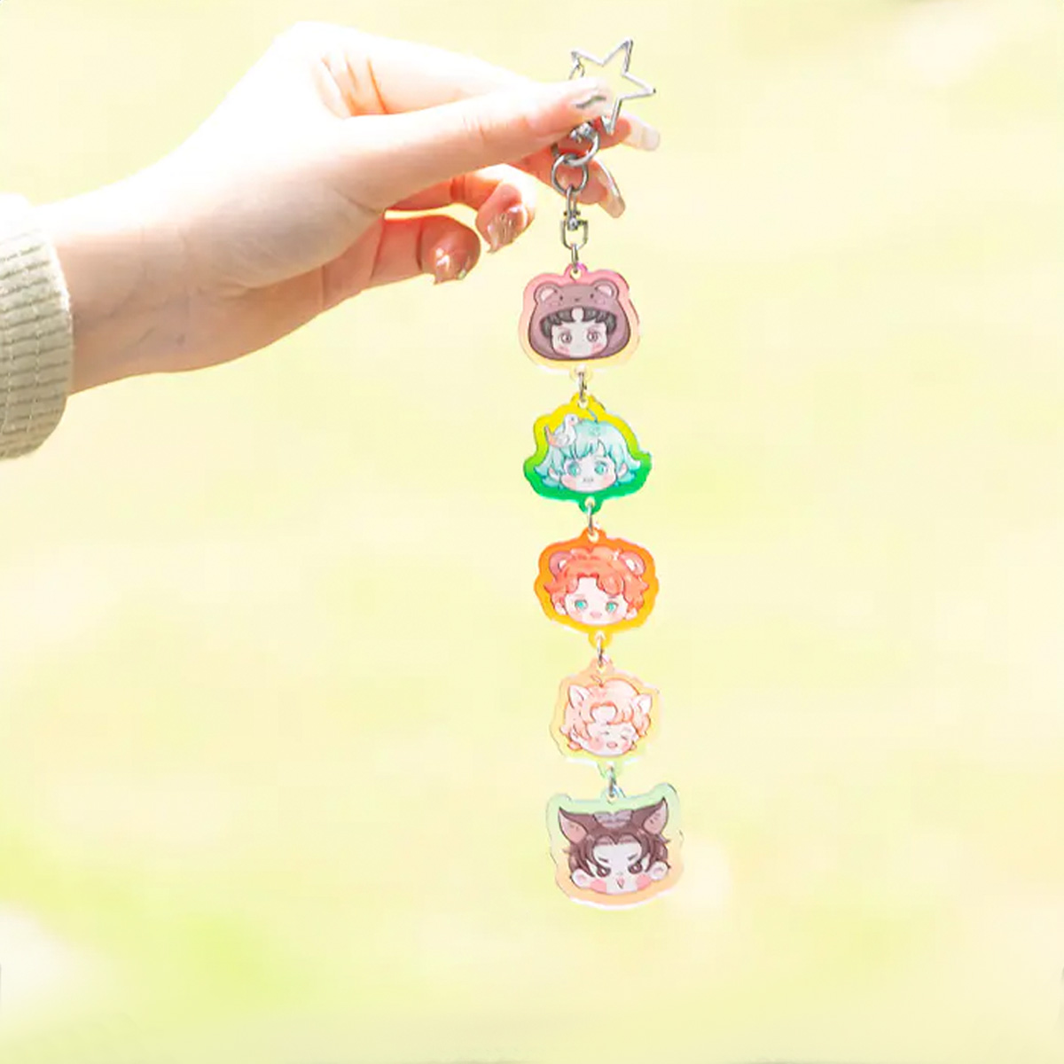 Custom Rainbow Connected Acrylic Keychains - Wooacry