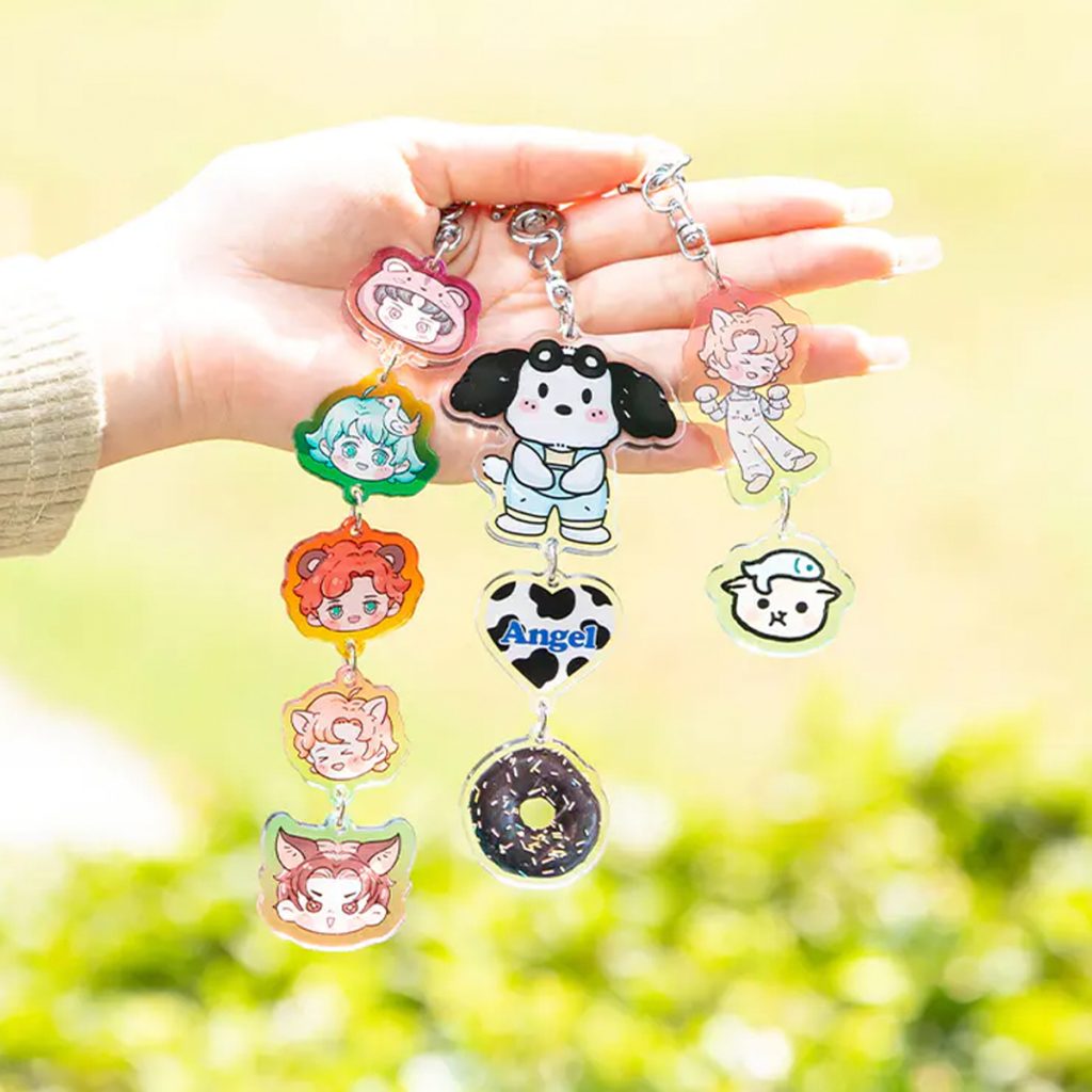 Custom Clear Connected Acrylic Keychains - Wooacry