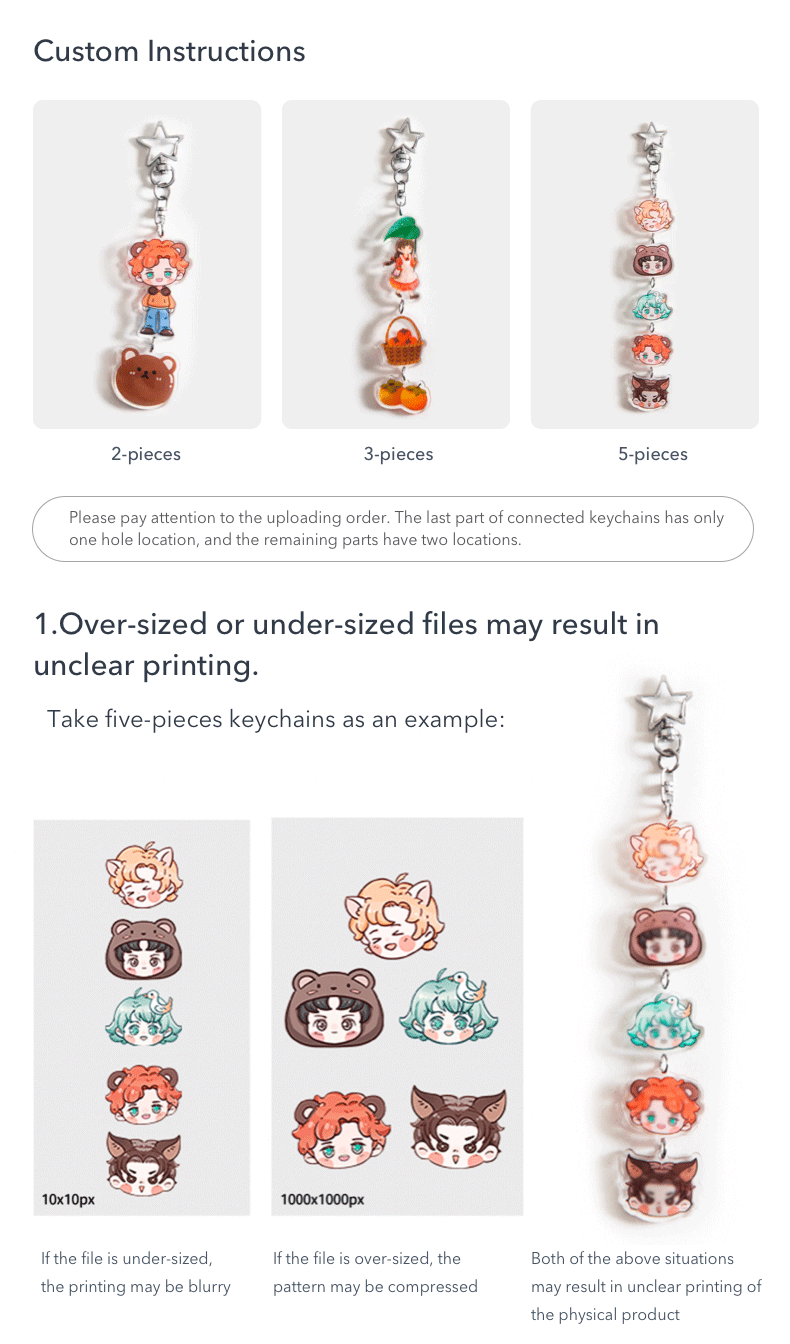 Custom Connected Acrylic Keychains - Wooacry old version