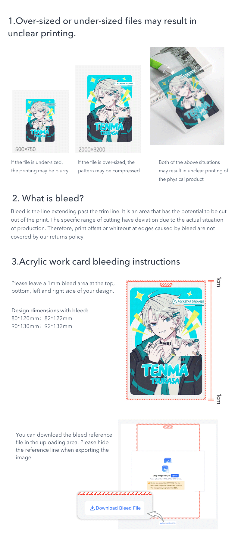 Custom Clear Acrylic Work Card - Wooacry