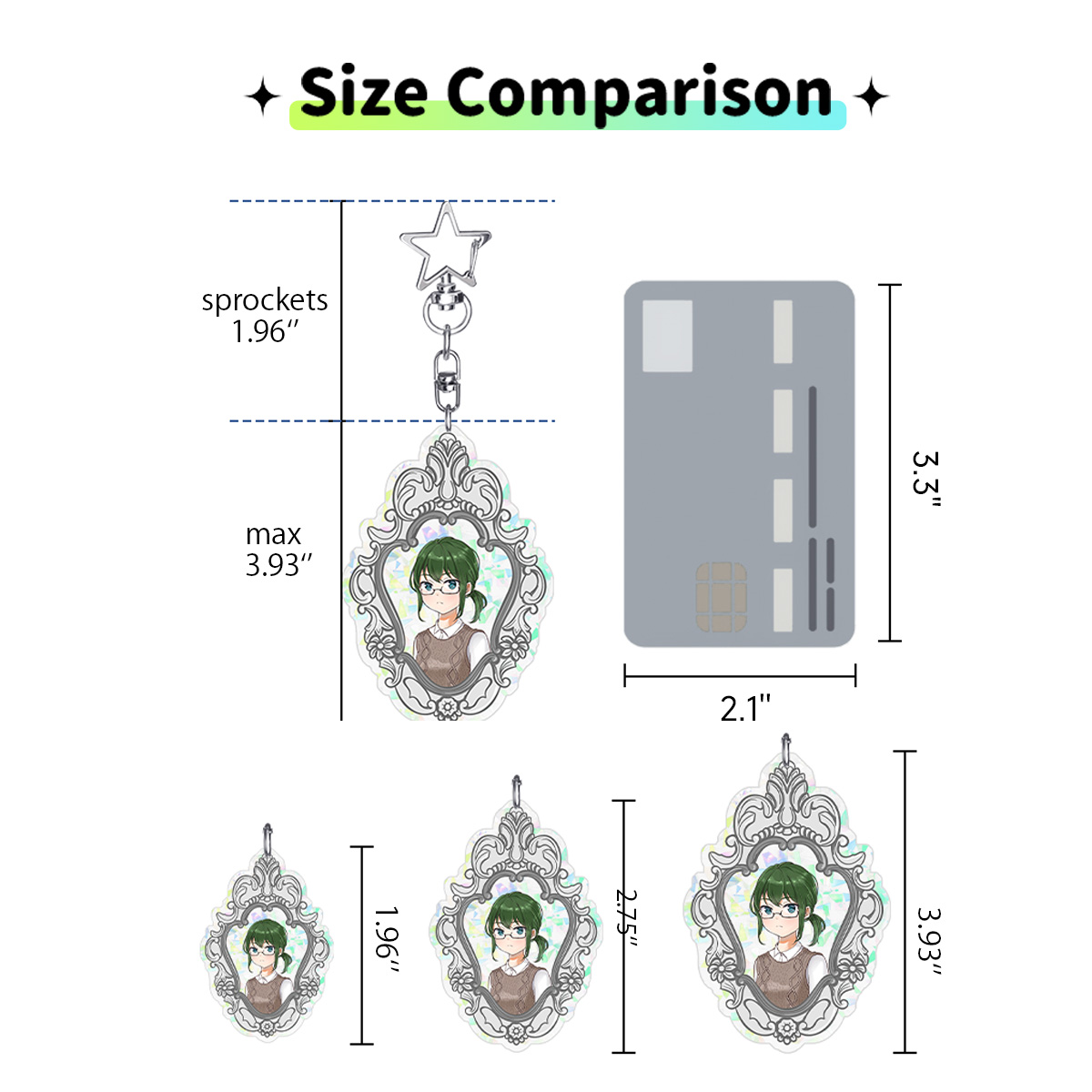 Custom Broken Glass Acrylic Keychains - Wooacry