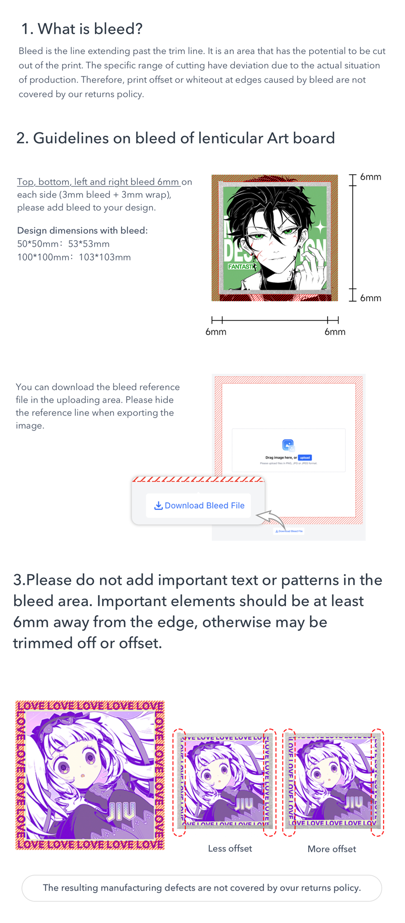 Custom Lenticular Stickers 5Pcs/set - Wooacry old version