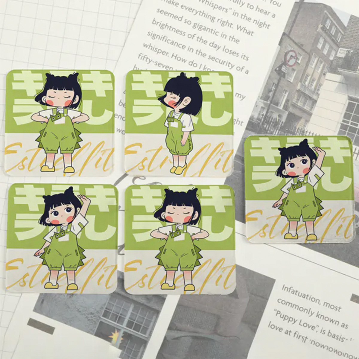 Custom Lenticular Stickers 5Pcs/set - Wooacry