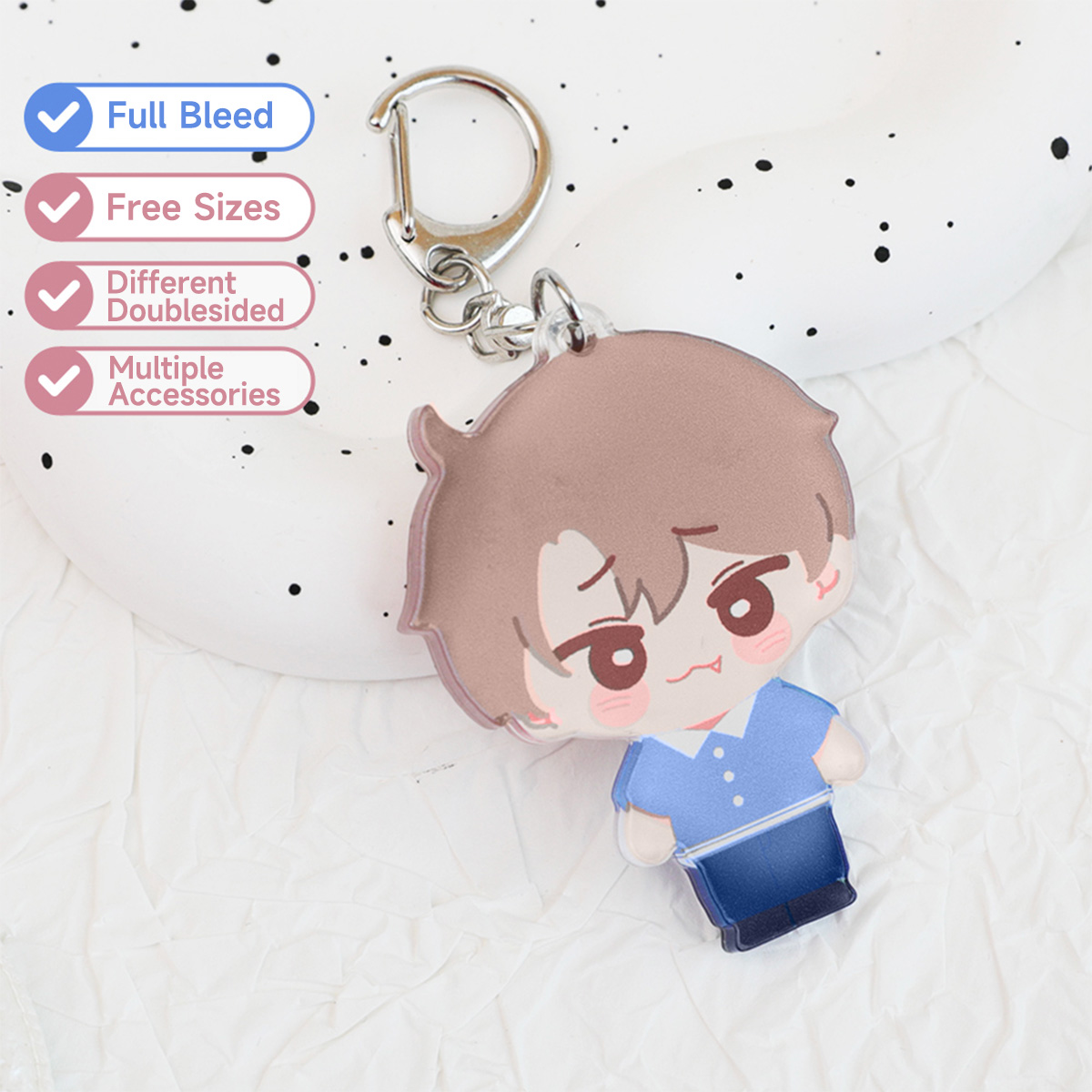 Custom Full Bleed Acrylic Keychains - Wooacry