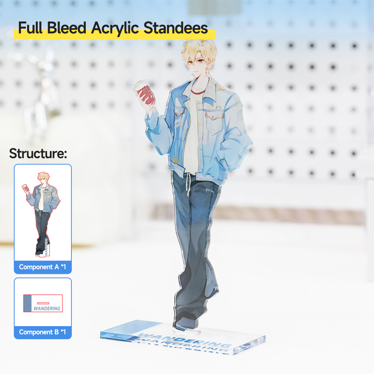 Custom Full Bleed Single Insert Acrylic Standees - Wooacry
