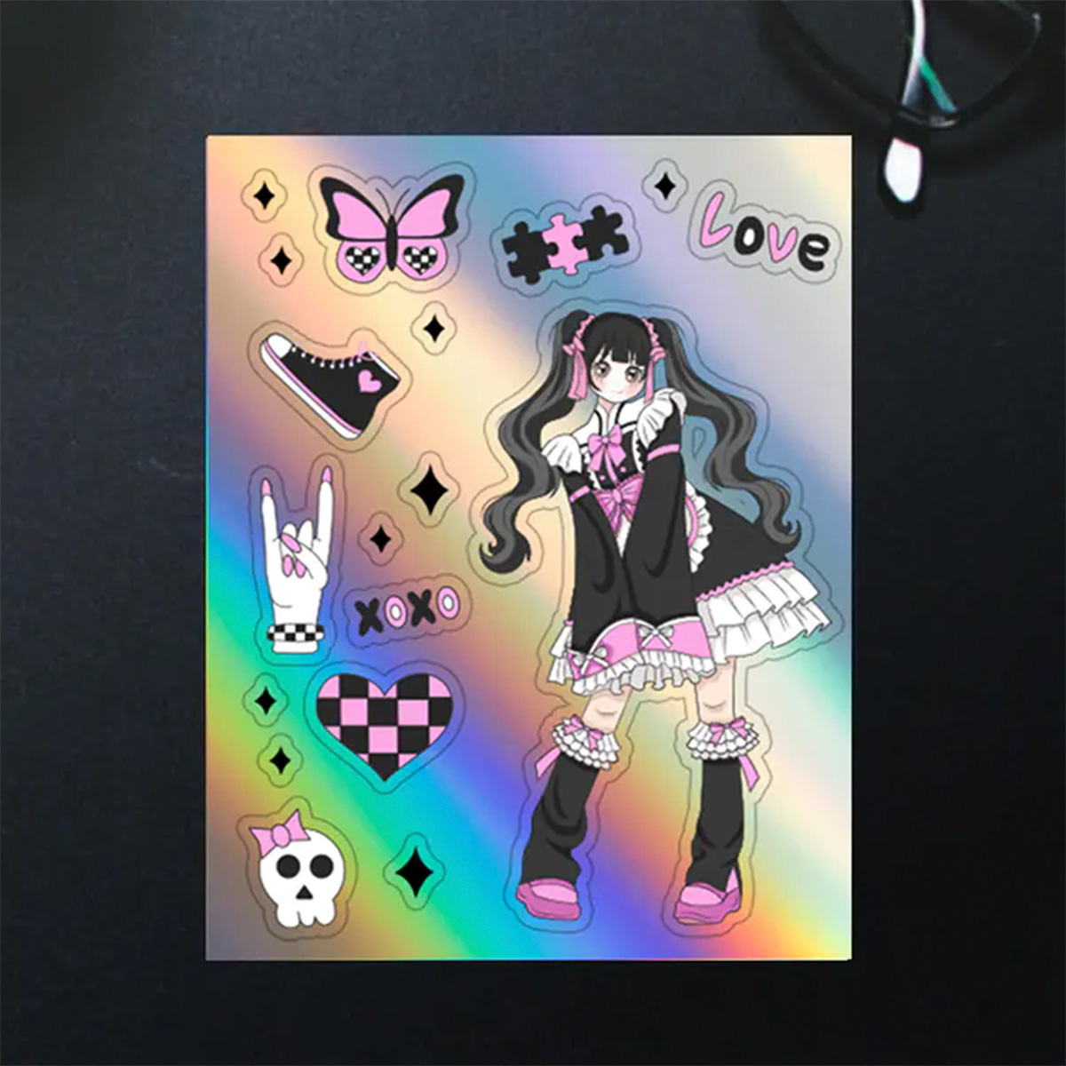 Custom Holographic Coated Paper Sticker Sheet - Wooacry