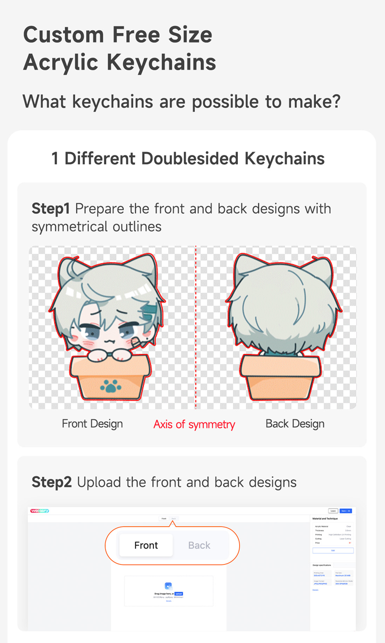 Custom Acrylic Keychains (Front Page) - Wooacry old version