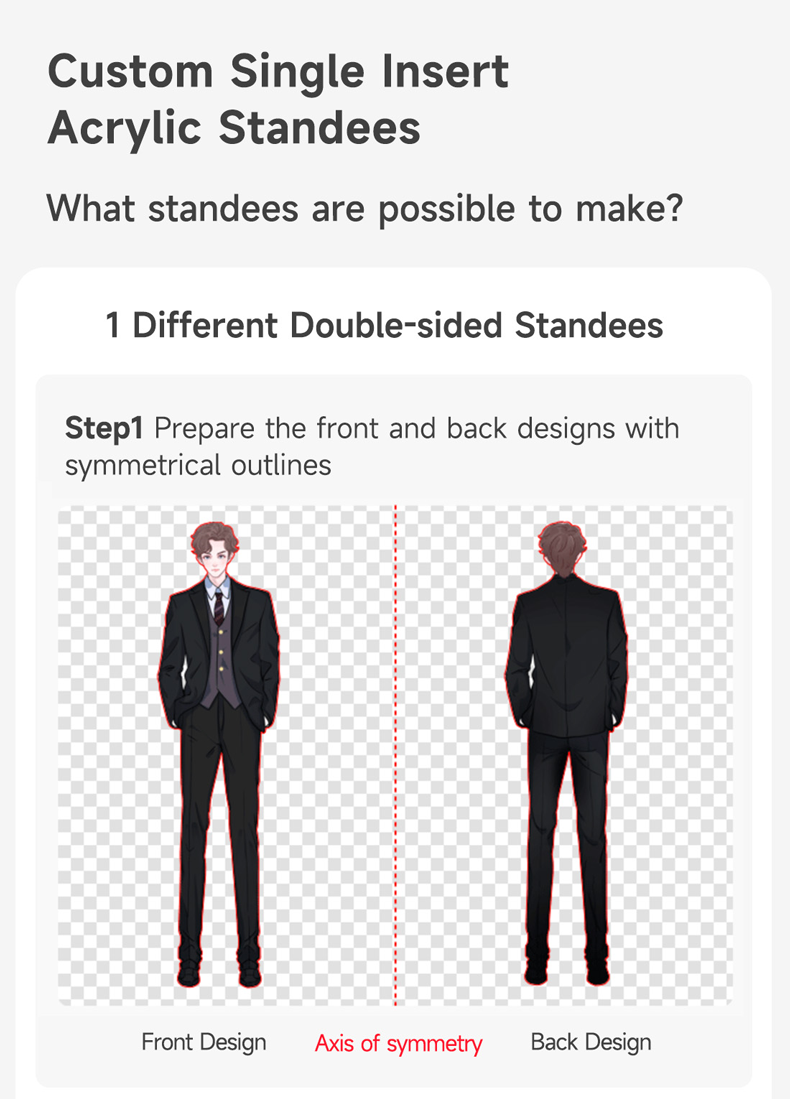 Custom Single Insert Acrylic Standees - Wooacry