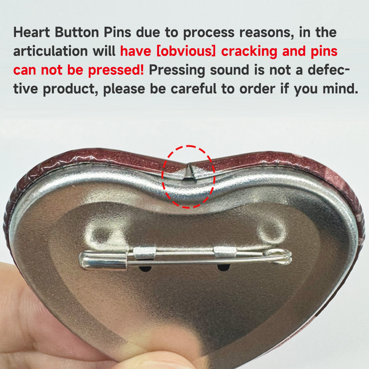 Custom Heart Shape Holographic Badges - Wooacry old version