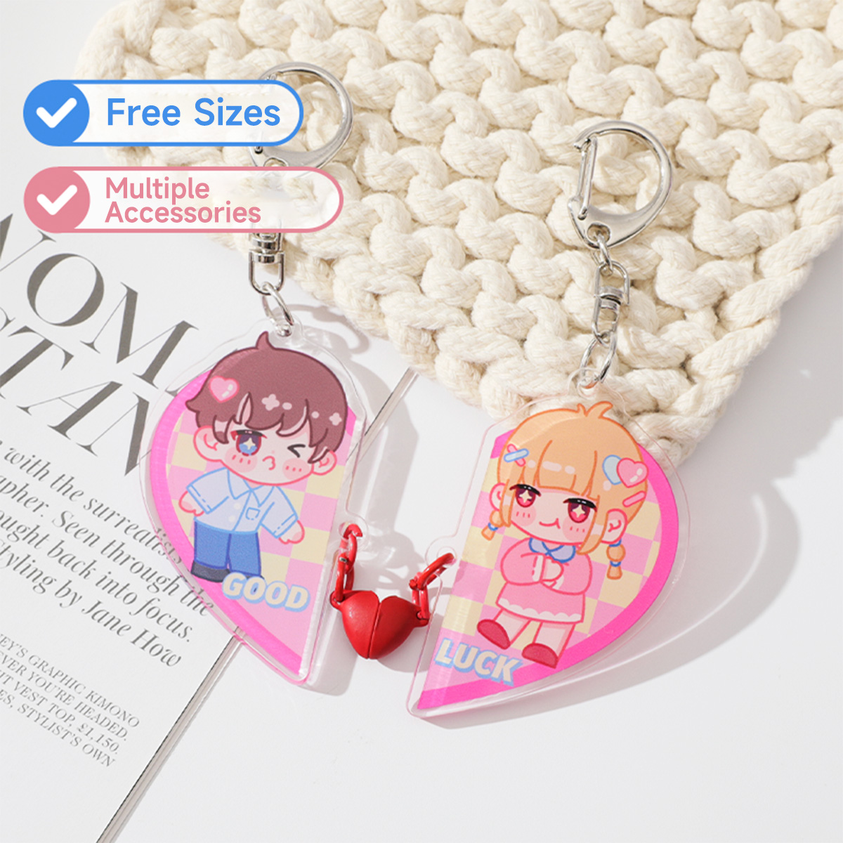 Custom Acrylic Magnet Keychains/Magnet Standees - Wooacry