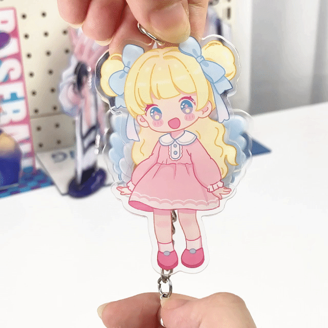 Custom Acrylic Movable Wings Keychains - Wooacry old version