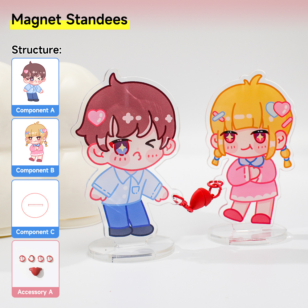 Custom Acrylic Magnet Keychains/Magnet Standees - Wooacry