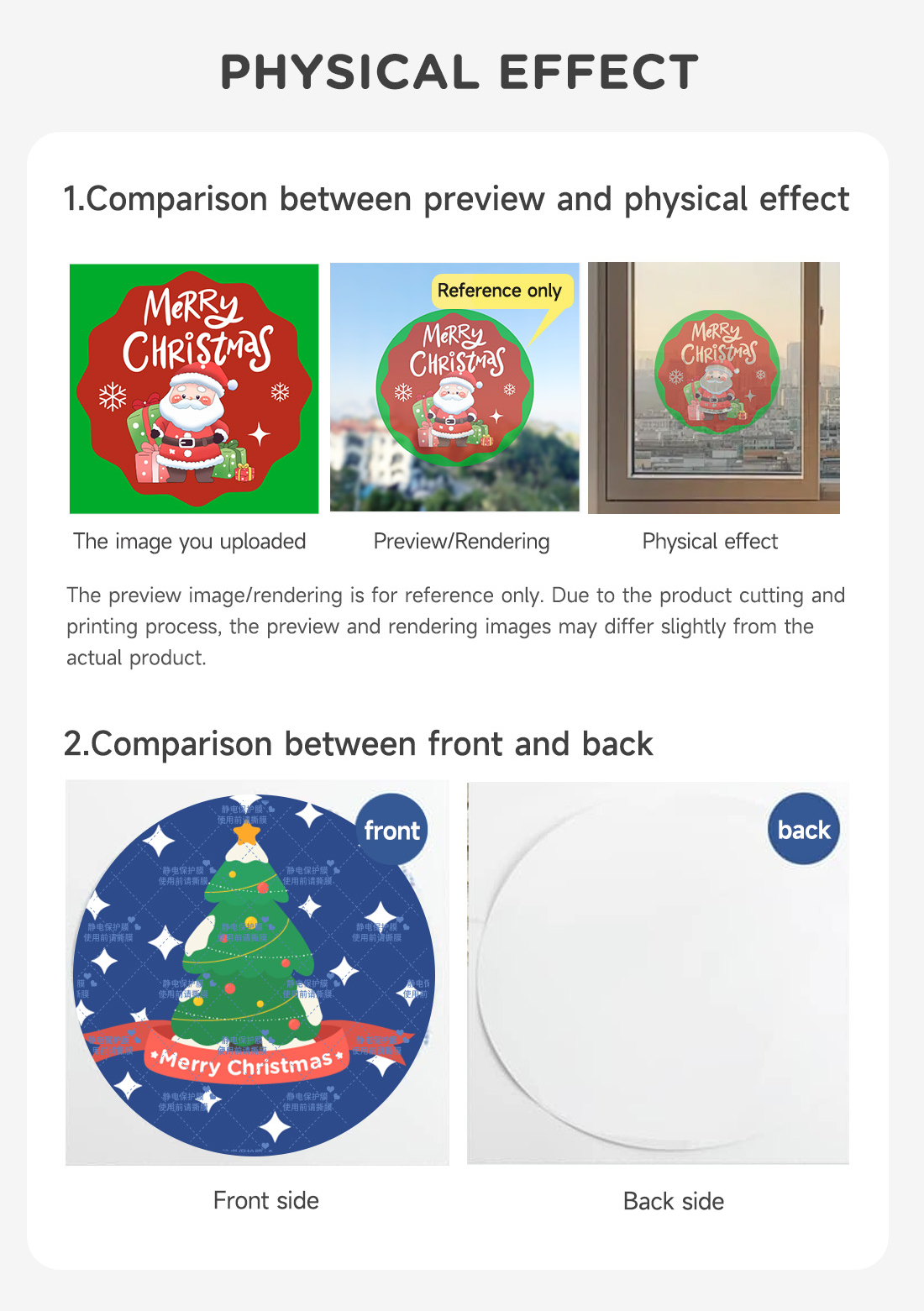 Custom Static Cling Stickers - Wooacry old version